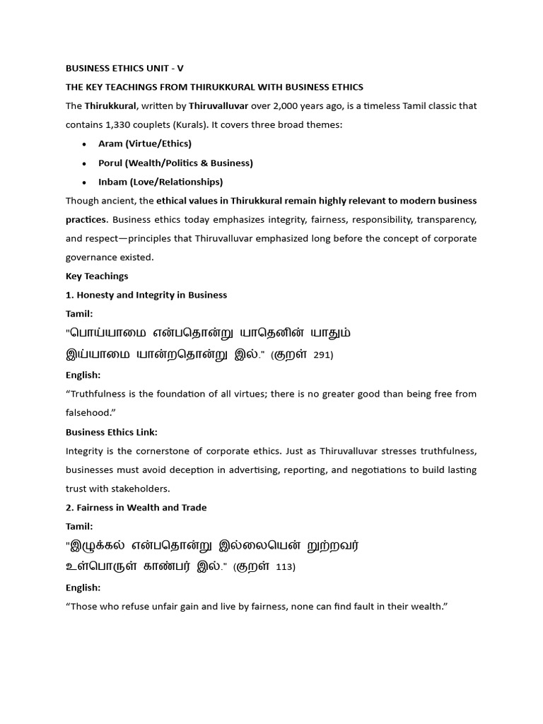 Business Ethics Unit - V (Contemporary Ethical Thought and Applications ...