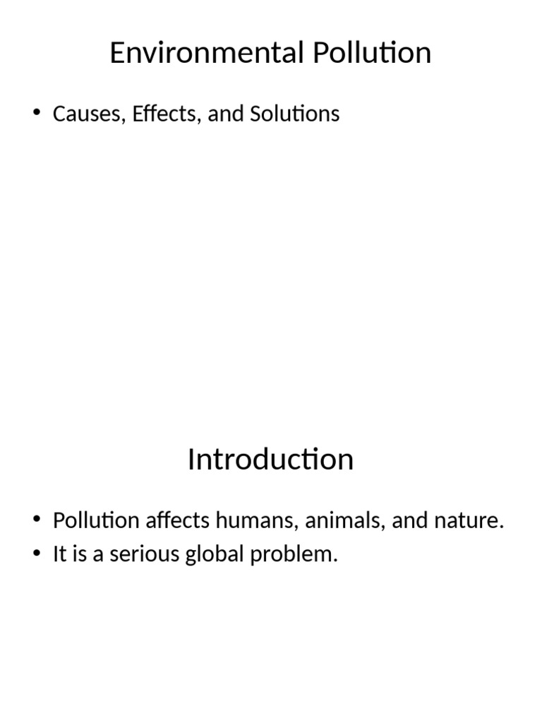 Environmental Pollution Presentation | PDF