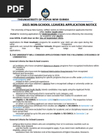 UPNG External Application Form 2026 | PDF | Bachelor's Degree | Science