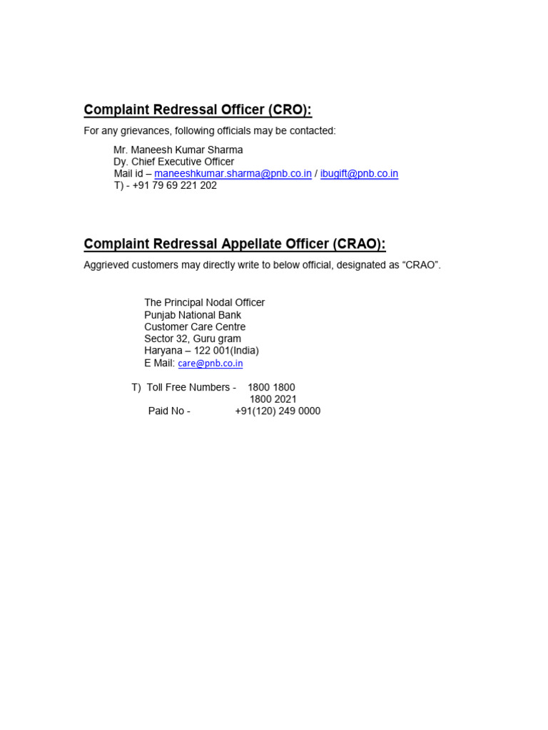 Annexure-III GrievancesRedressal | PDF