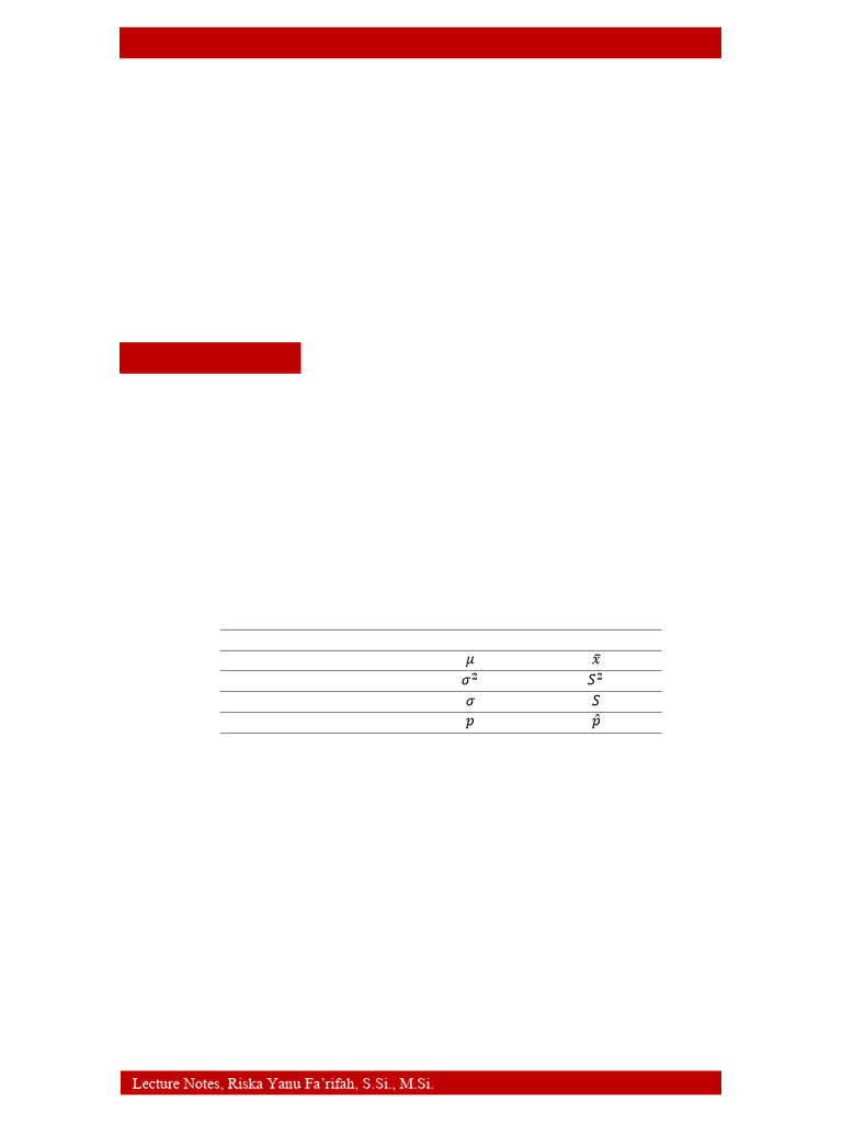 Chapter 2. Sampling Distribution (Week 3 4) | PDF | Normal Distribution | Variance