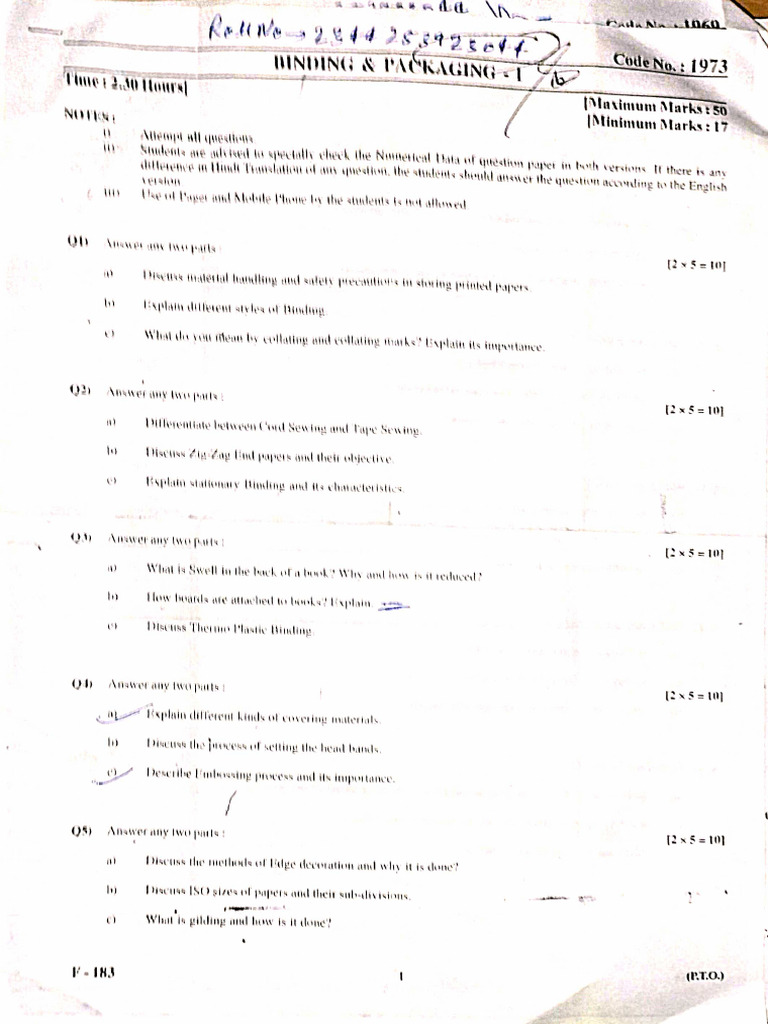 Binding Paper | PDF