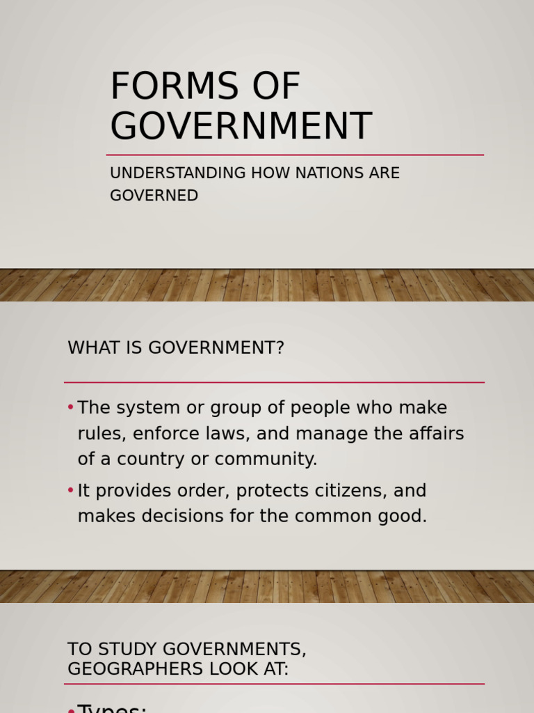 Forms of Government | PDF | President Of The Philippines | World Politics