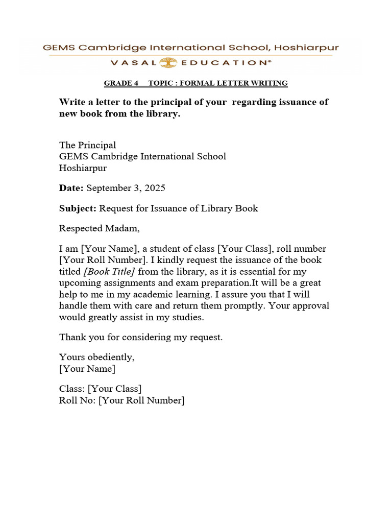 GRADE 4 Letter Writing PDF | PDF