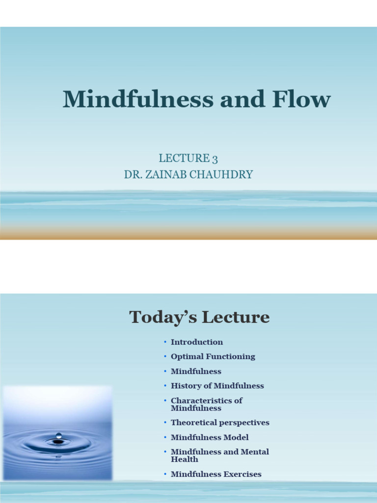 Mindfulness and Flow in Positive Psychology | PDF | Flow (Psychology ...