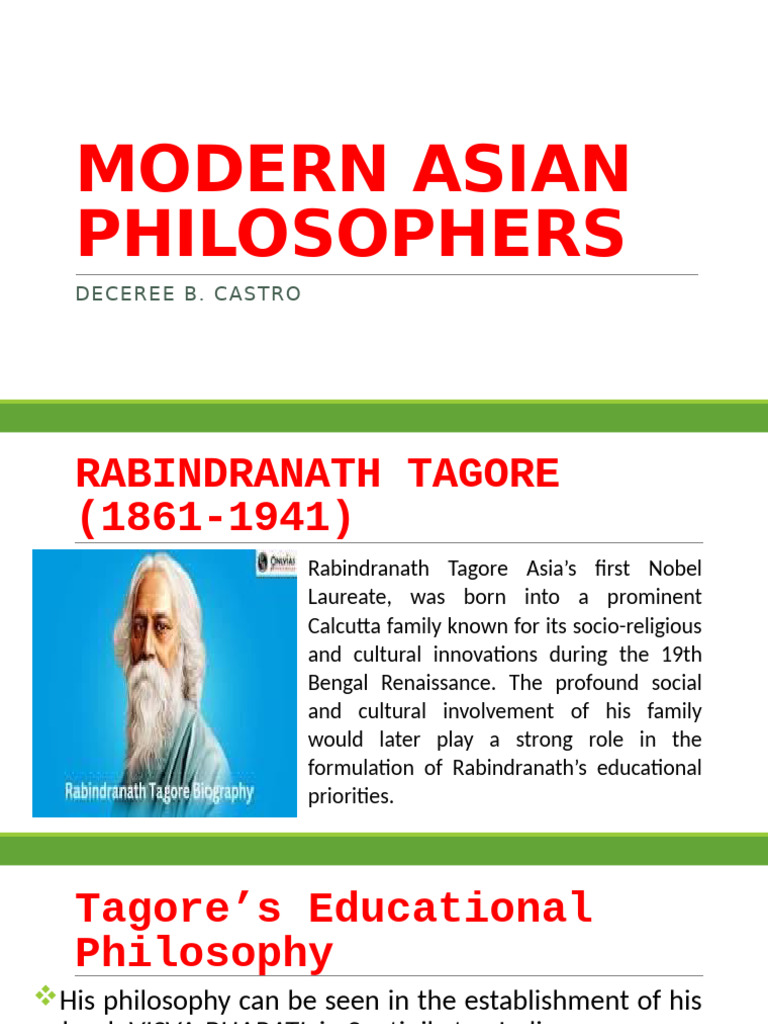 Modern Asian Philosophers' Education Insights | PDF | Philosophy Of ...