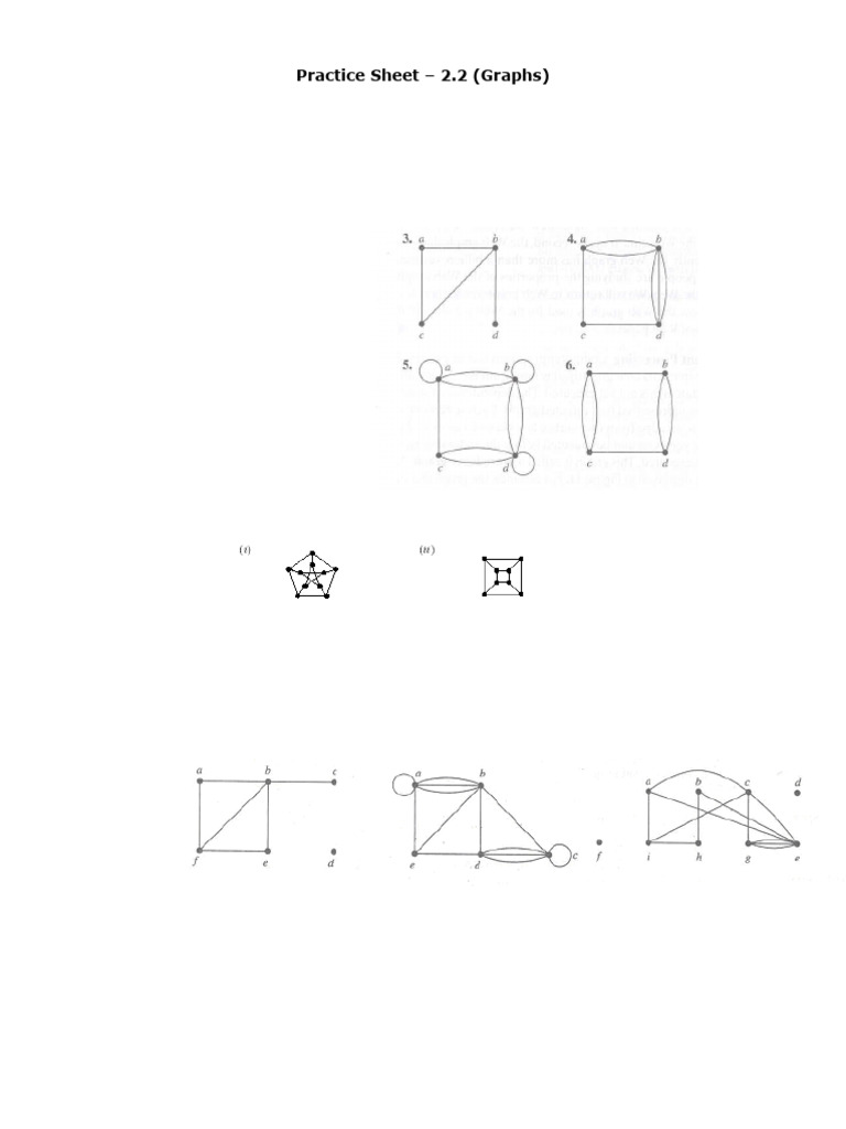 Practice Sheet 22 - 251001 - 103427 | PDF | Vertex (Graph Theory ...