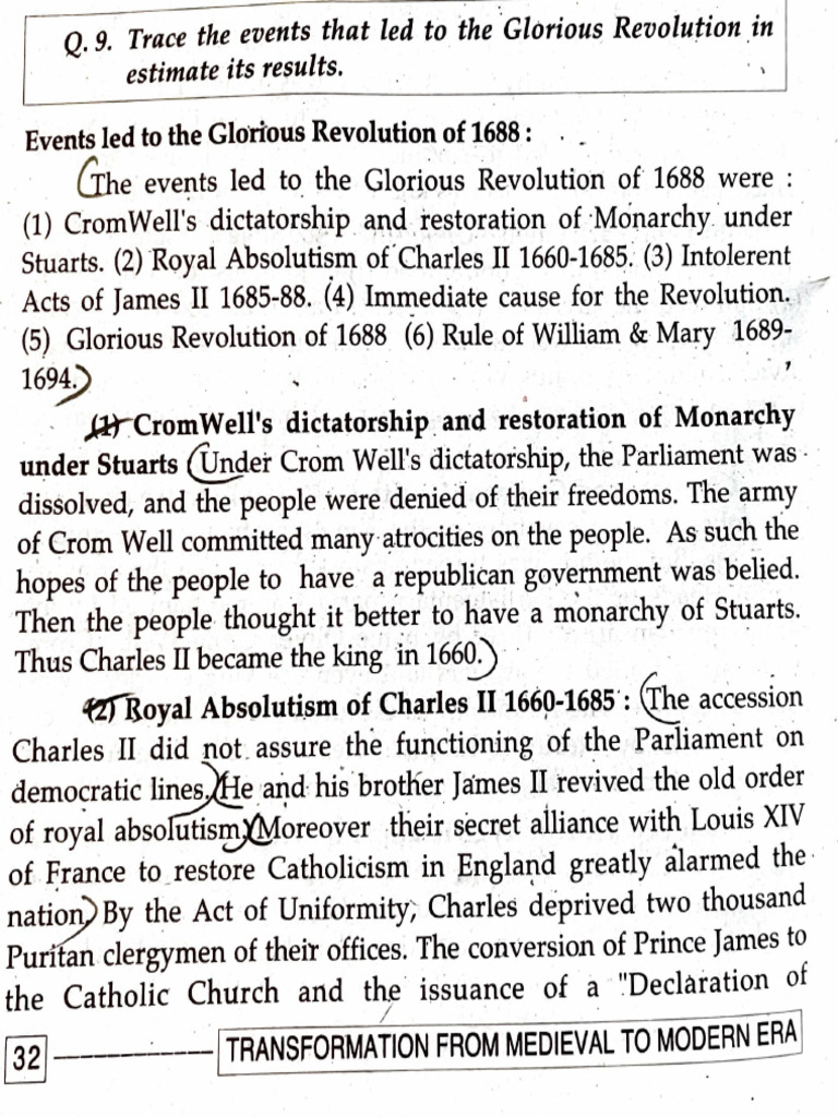 History of Modern World Essay Answers | PDF | British Empire | Kingdom ...