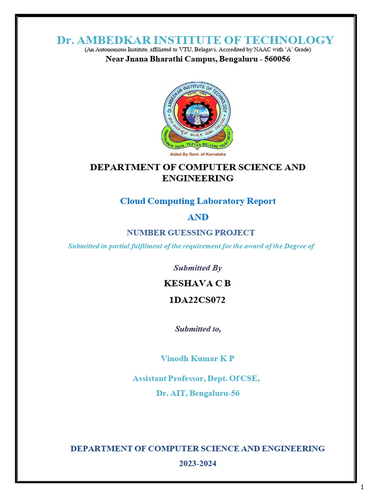 CC Lab Report.pdf 072 | PDF | Software Engineering | Information Technology