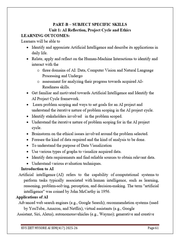 Chapter -1_ Class 9_artificial Intelligence Class Ix 2025-26 | PDF | Artificial Intelligence ...