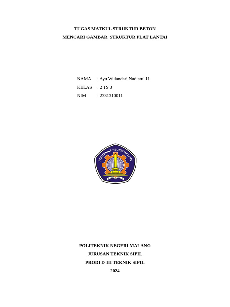 Tugas Matkul Struktur Beton | PDF