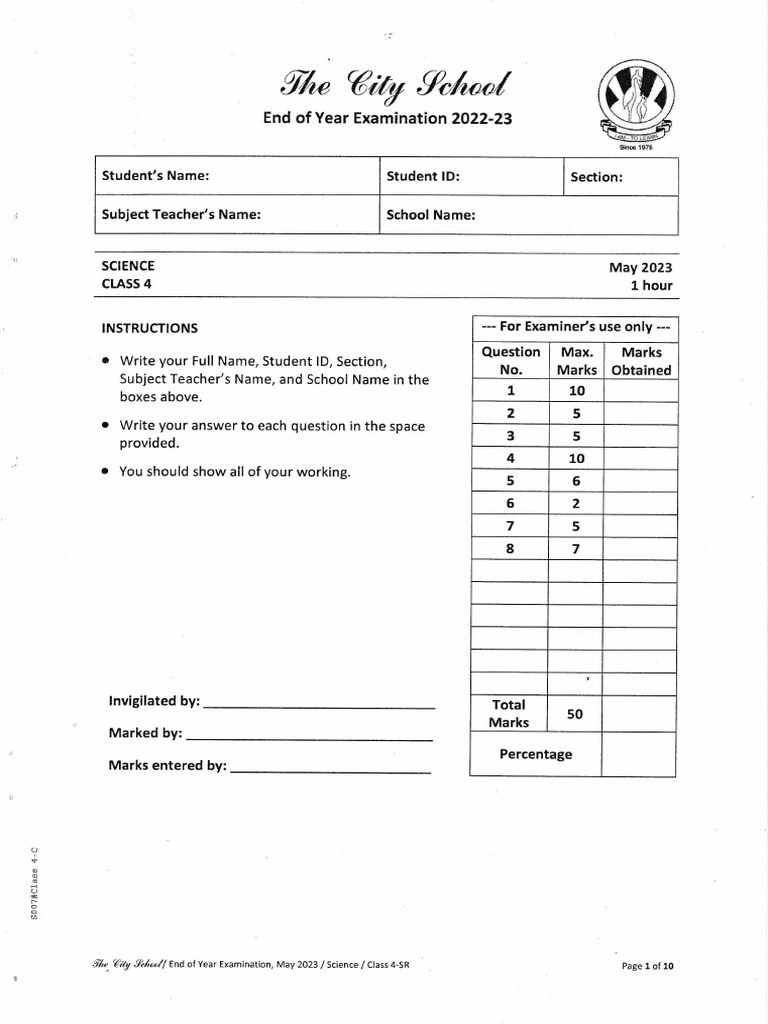 Class 4 Science EOY 2022-23 - 20240420 - 0001 | PDF | Predation | Heat