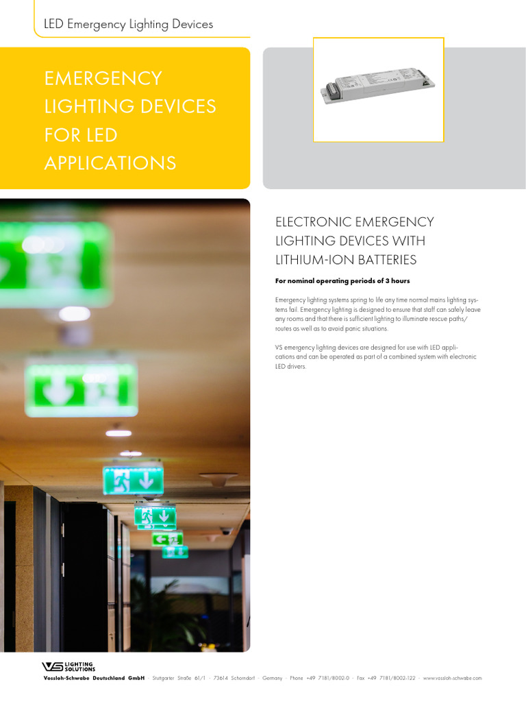 LED Emergency Lighting Devices Guide | PDF | Rechargeable Battery ...