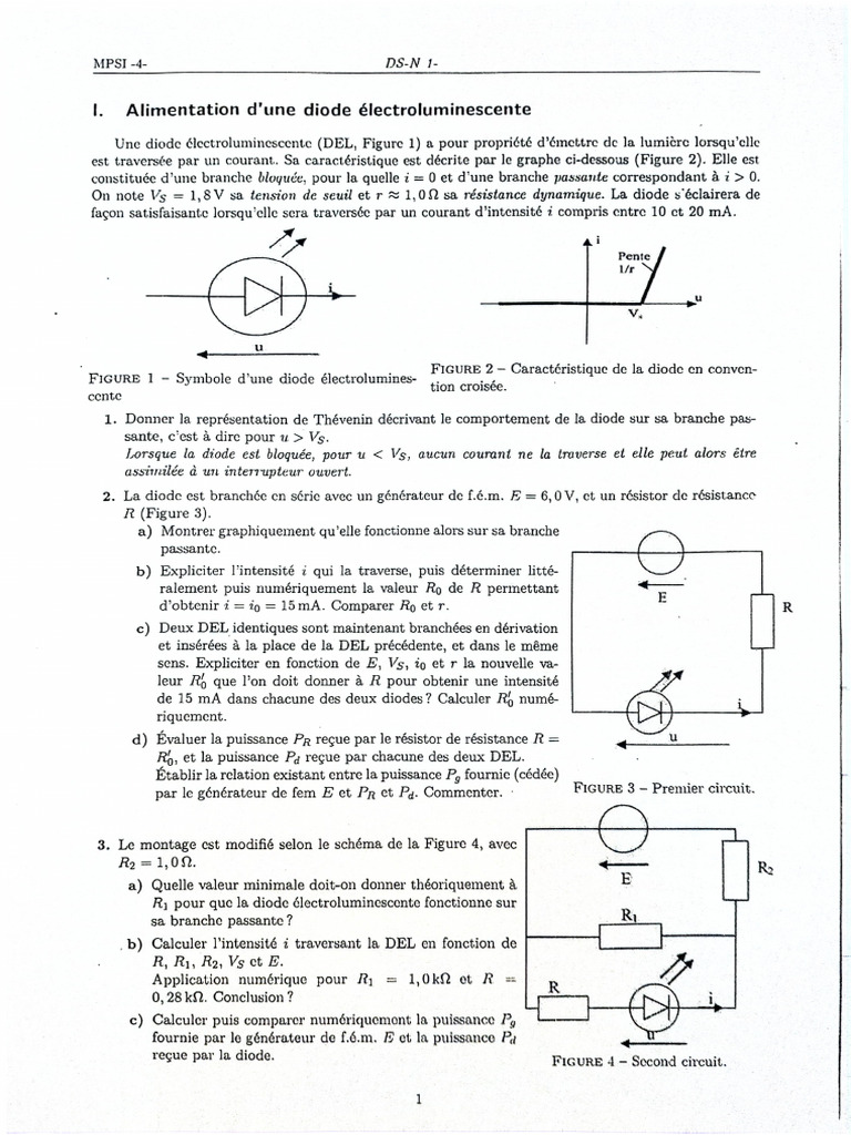 Électrocinétique (DS1) | PDF