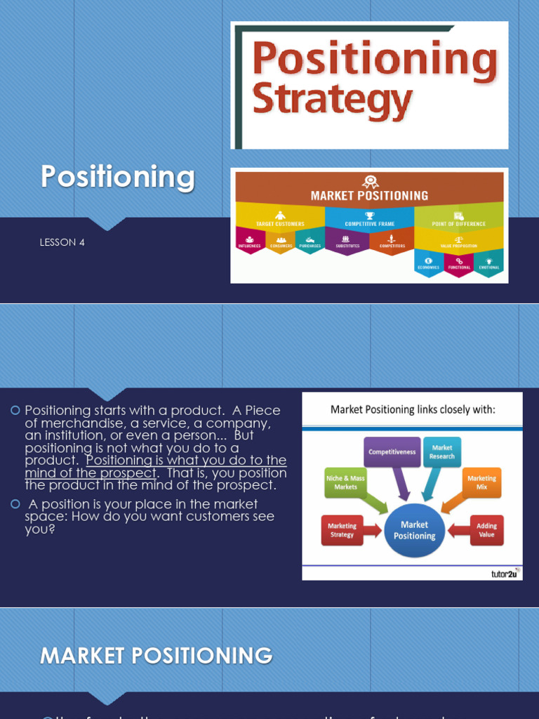 MM 223 Lesson 4 Positioning | PDF | Brand | Marketing