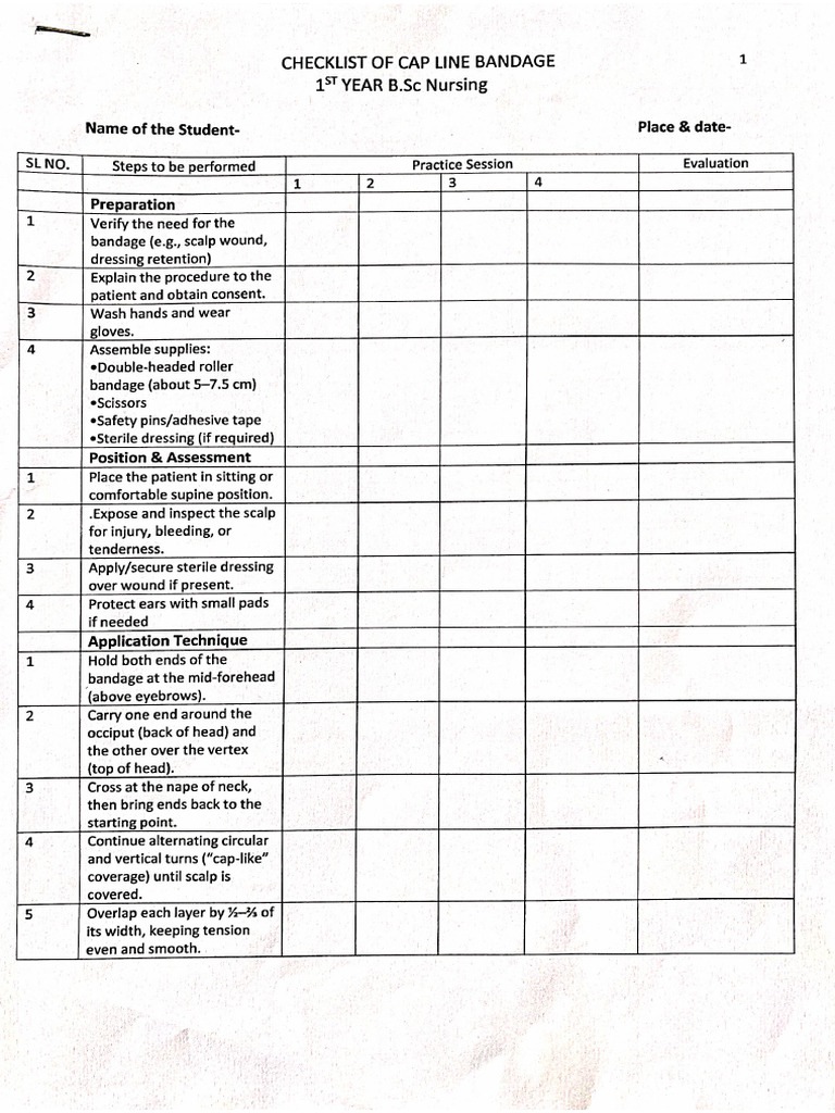 Cap Line Bandage | PDF