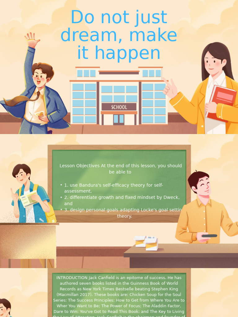 Do Not Just Dream Make It Happen | PDF | Self Efficacy | Goal