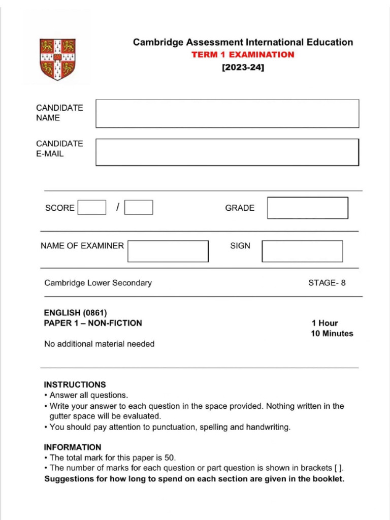 English Pass Paper | PDF