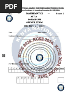121-1-Kcse Maths Pp1 2025 Ms | PDF | Area | Mathematics