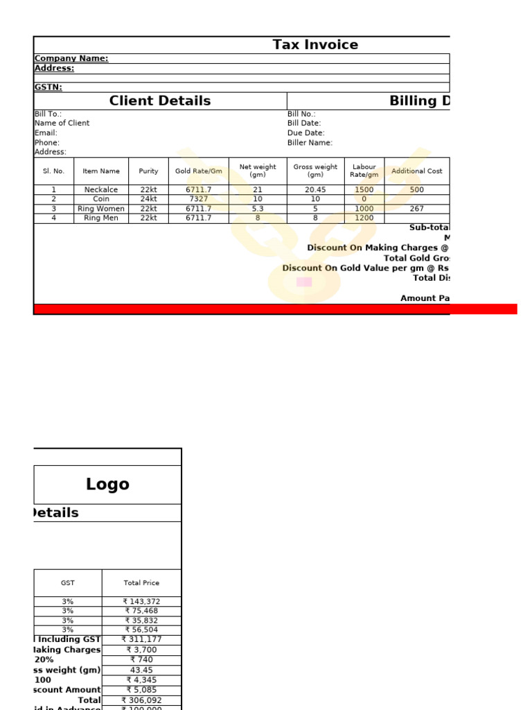 Kalyan Jewellers Tax Invoice Format | PDF | Value Added Tax | Economies