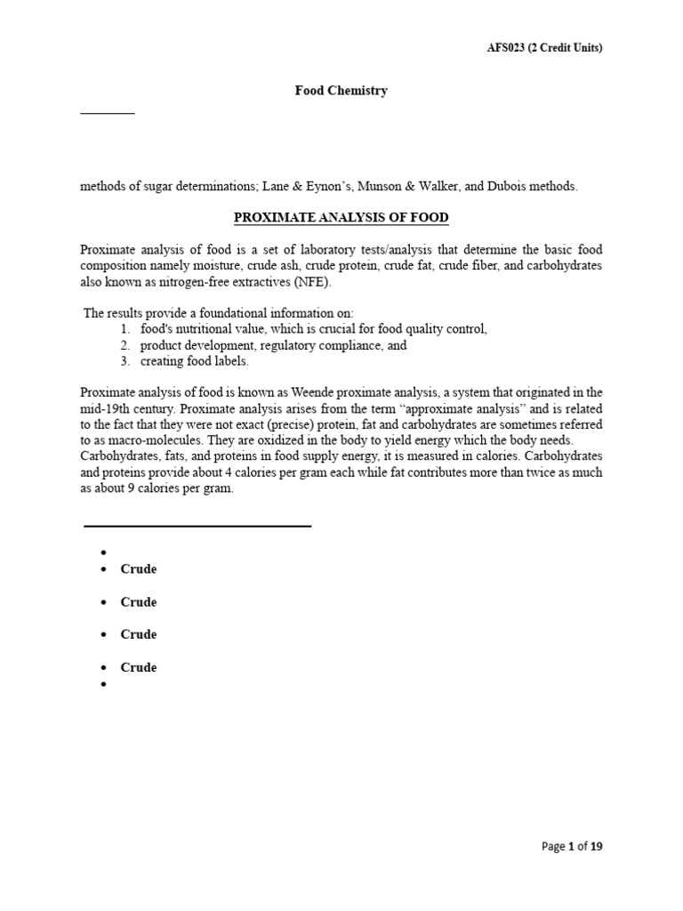AFS 023 Food Chemistry - 122403 | PDF | Chemistry