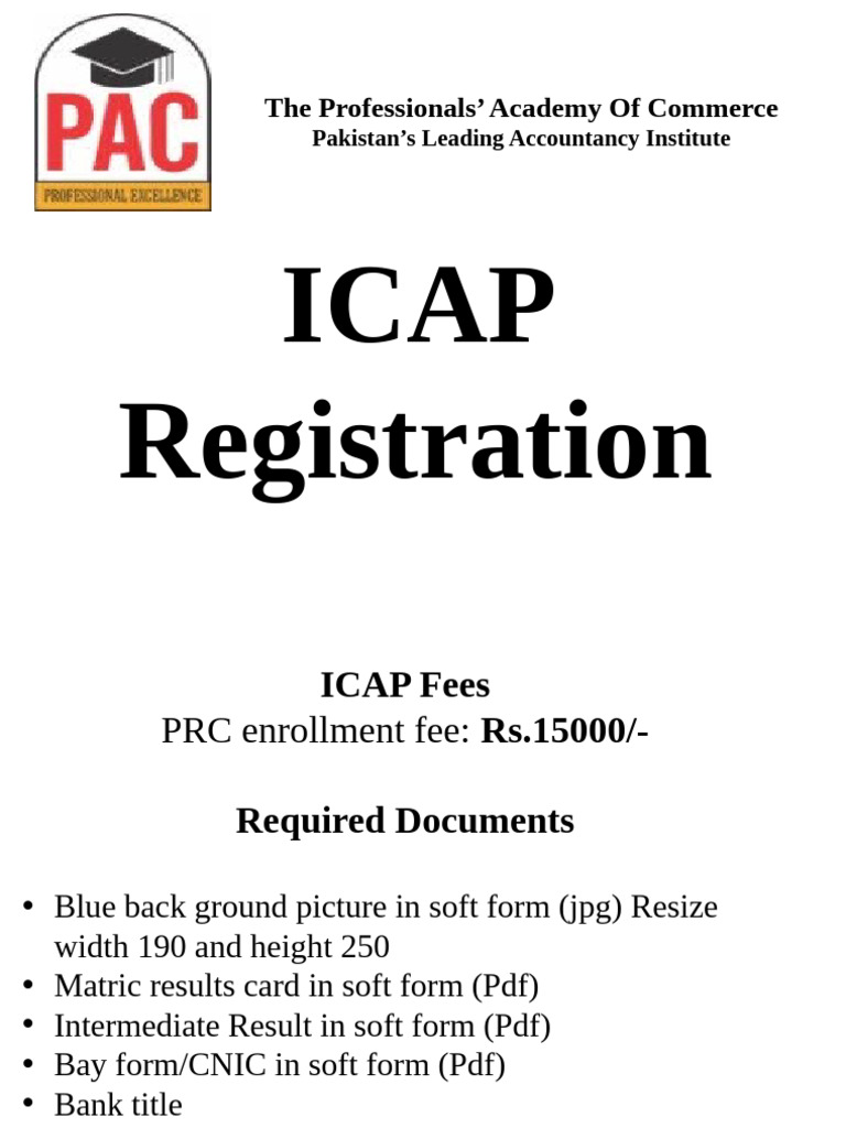 ICAP New Registration Process Guide | PDF