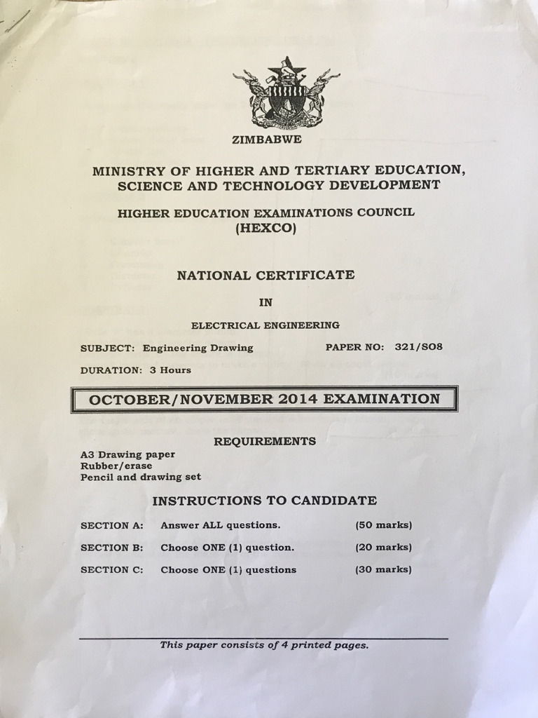Drawing Question Papers | PDF