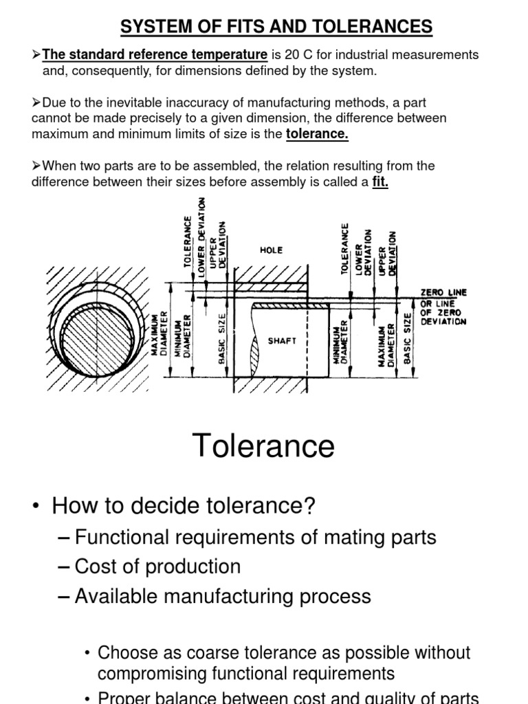 Fit and Dimensional Tolerances Mechanical Engineering Drawing | PDF ...