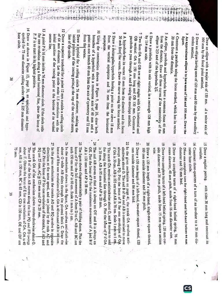 Mech. Drawing Qns Part of The Assignment | PDF