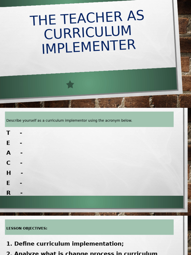 Curriculum Implementation Strategies | PDF | Curriculum | Teachers