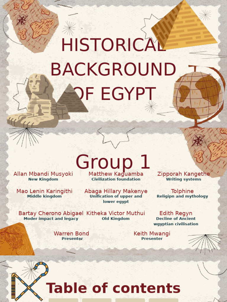 History of Egypt Group 1 | PDF | Ancient Egypt