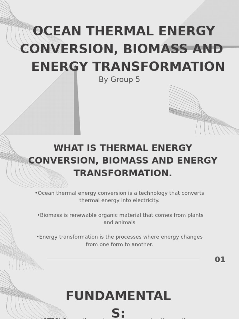 Group 5 Ocean Thermal Energy 1 | PDF | Energy Development | Fuels