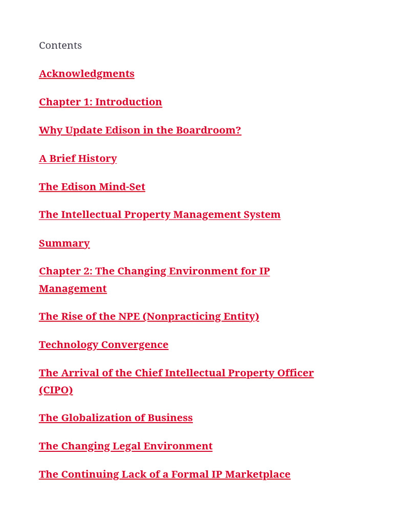 Edison in the Boardroom: IP Strategies | PDF