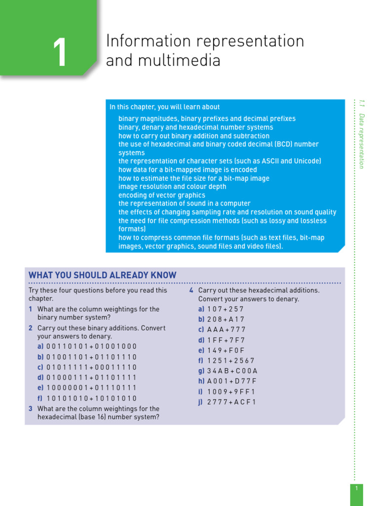 Book Chapter 1 | PDF | Byte | Notation