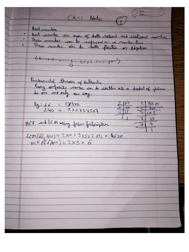 CH 1 Maths Notes | PDF