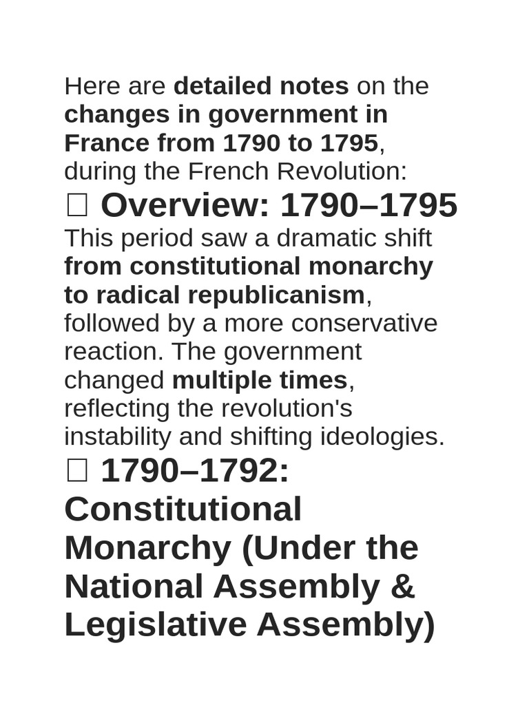 Changes in Government From 1790-95 | PDF | Maximilien Robespierre ...