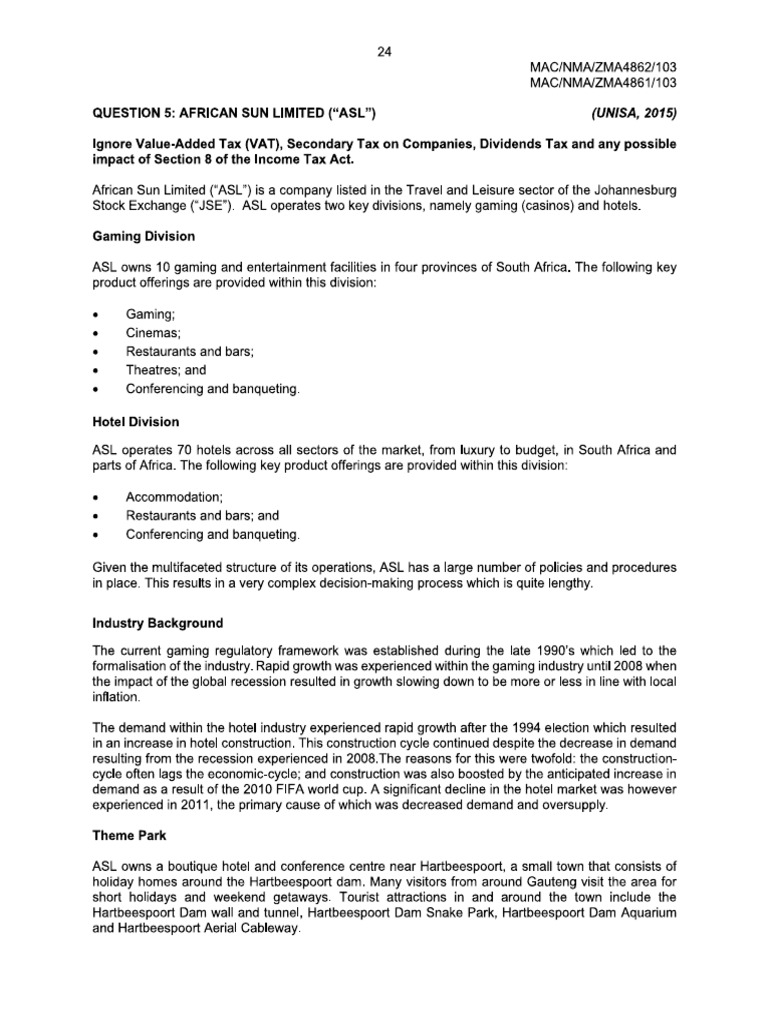 African Sun Limited (ASL) | PDF