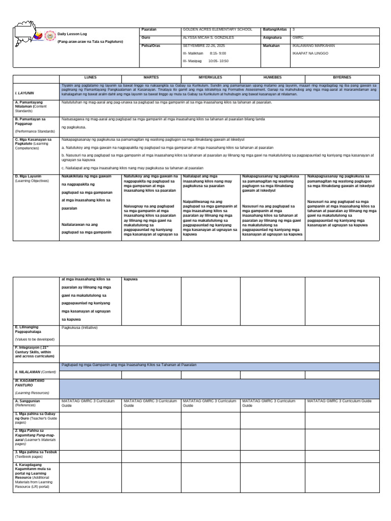 I. Layunin | PDF