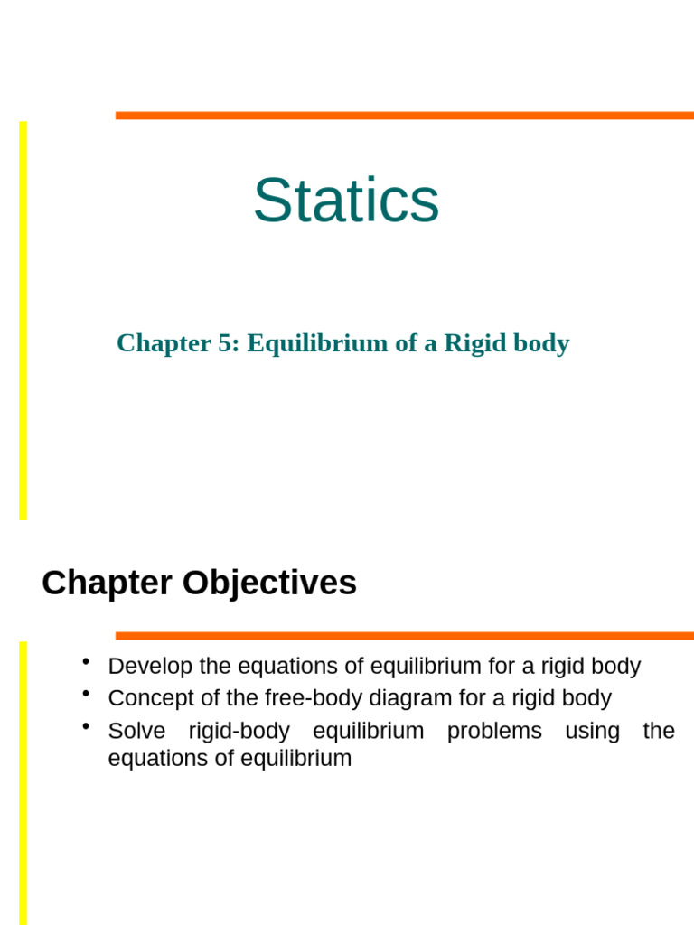 Ch5-Equilibrium of A Rigid Body | PDF | Force | Euclidean Vector