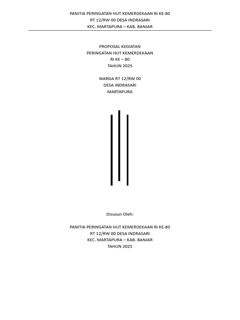 Proposal & SPJ Hut Ri RT 12 | PDF