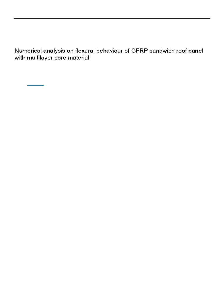 GFRP Sandwich Roof Panel Flexural Analysis | PDF | Fibre Reinforced ...