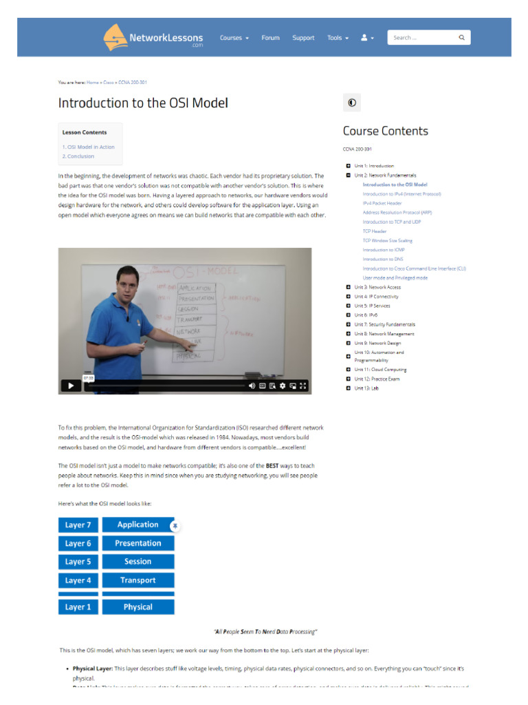1. Introduction to the OSI Model | PDF