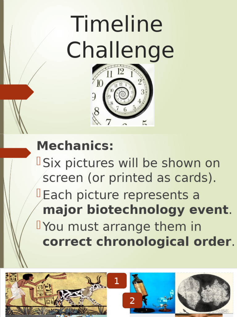 Chronological Biotechnology Events Quiz | PDF
