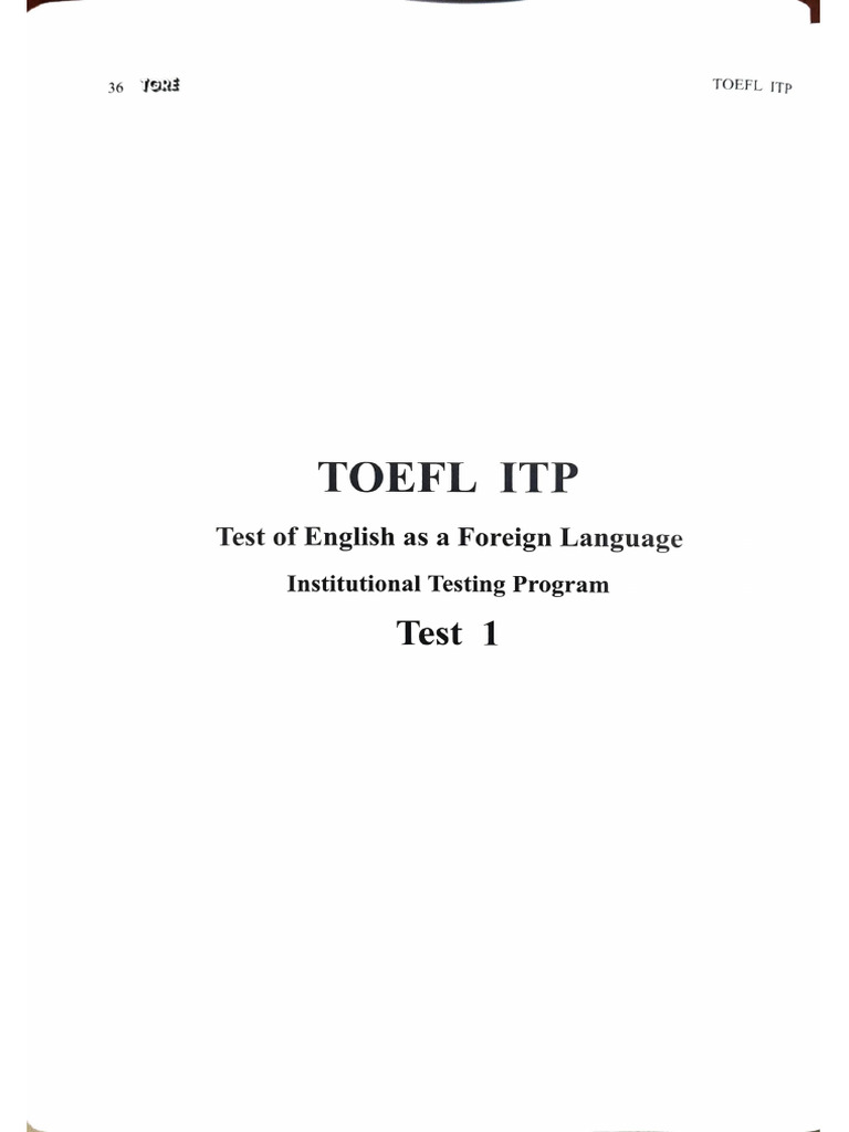 TOELF_1st | PDF