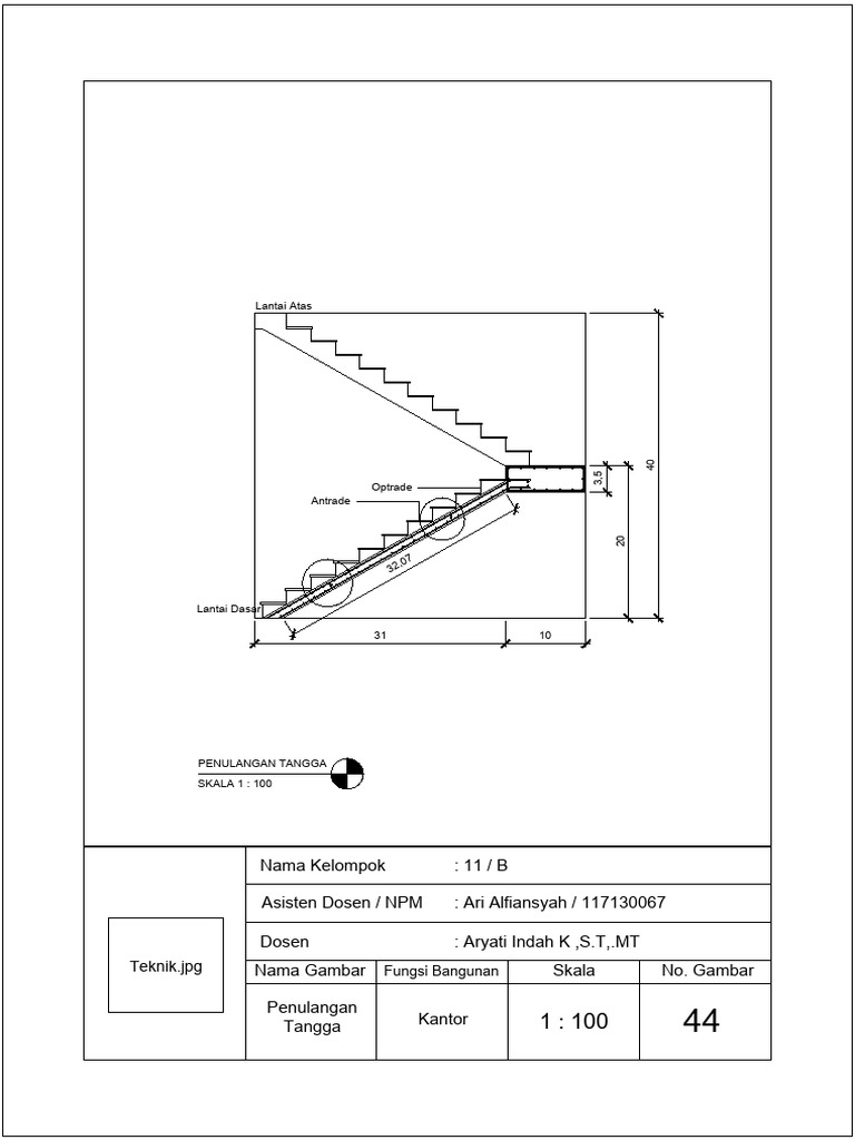 Gambar Penulangan Tangga | PDF