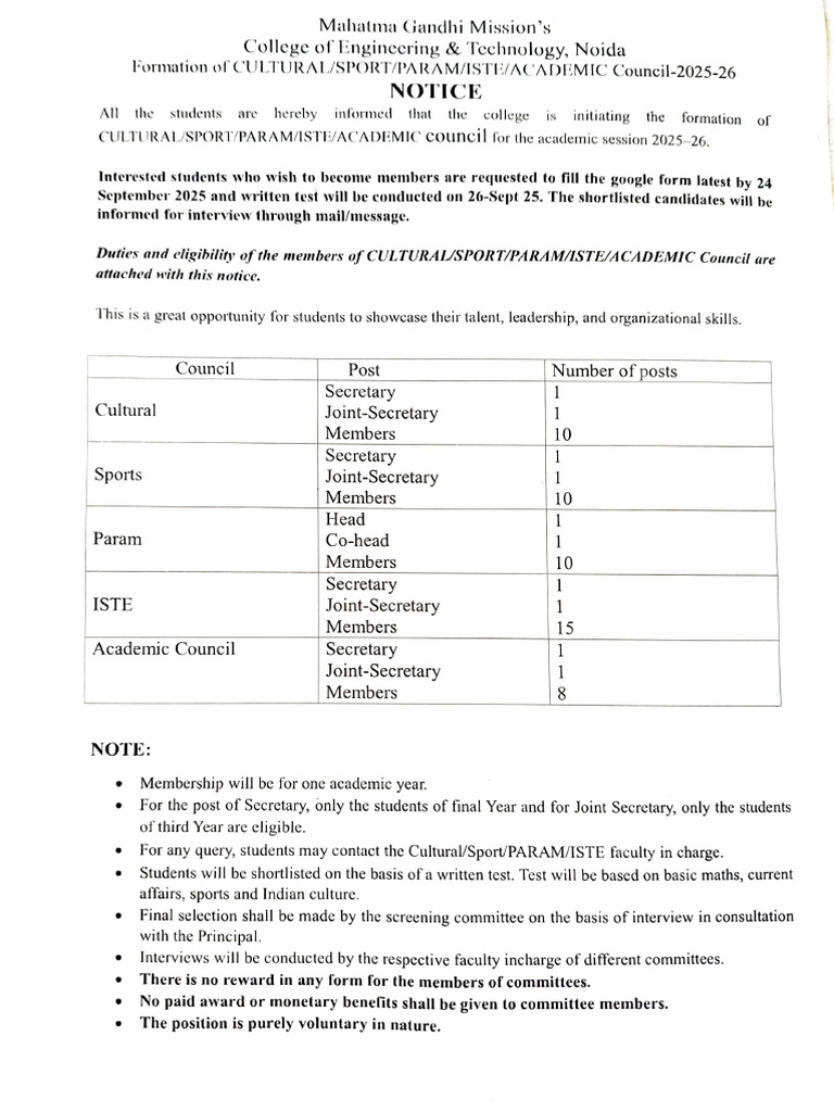 Eligibility Criterias and Duties of Members | PDF
