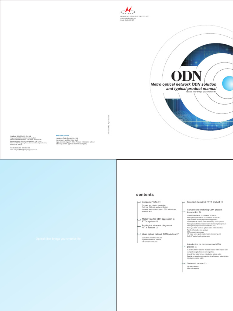 Metro Optical Network ODN Solution and Typical Product Manual | PDF ...