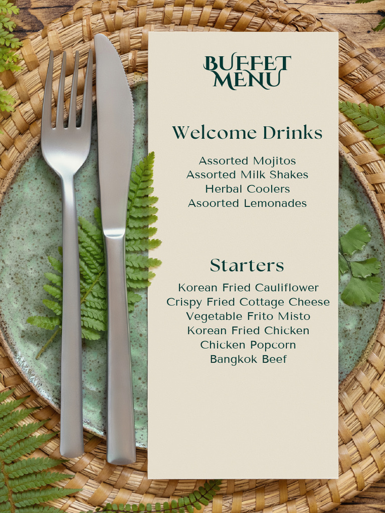 Diverse Buffet Menu Highlights | PDF