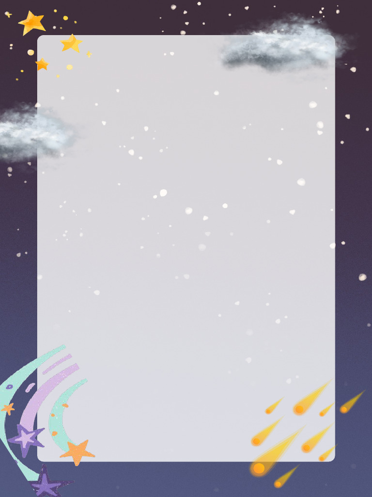 Purple Playful Space Page Border | PDF