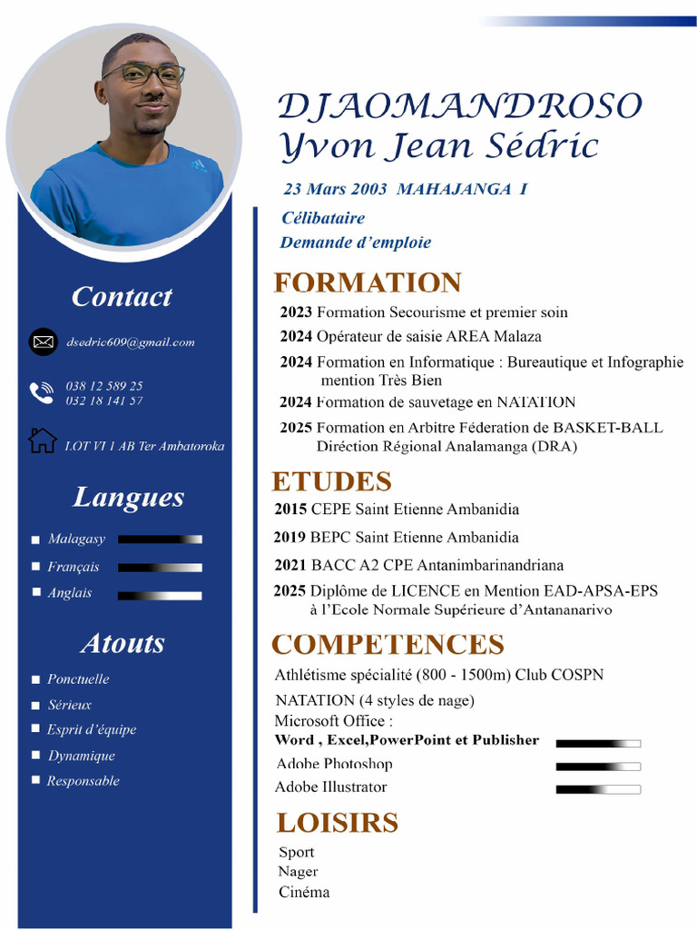 CV Yvon Jean Sédric | PDF